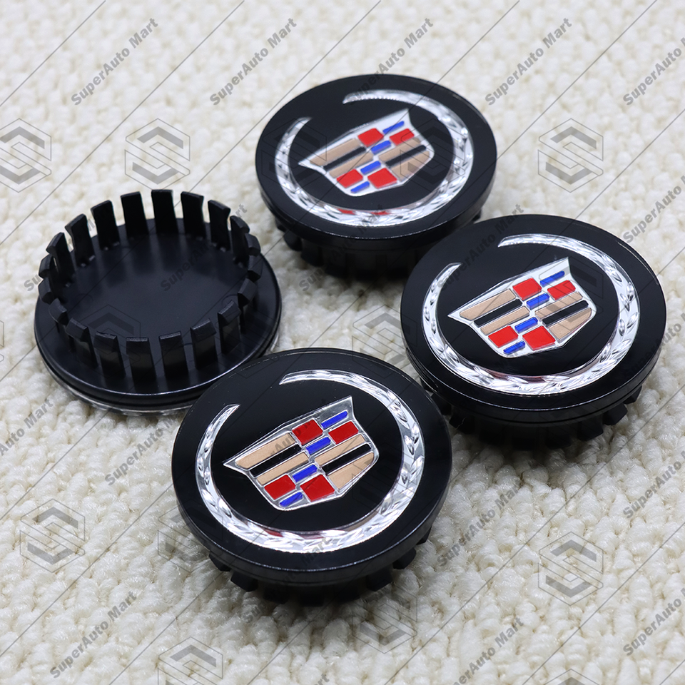 4PC SET Black Wheel Center Hub Caps For ATS CTS DTS SRX STS XLR XTS 2-5 ...