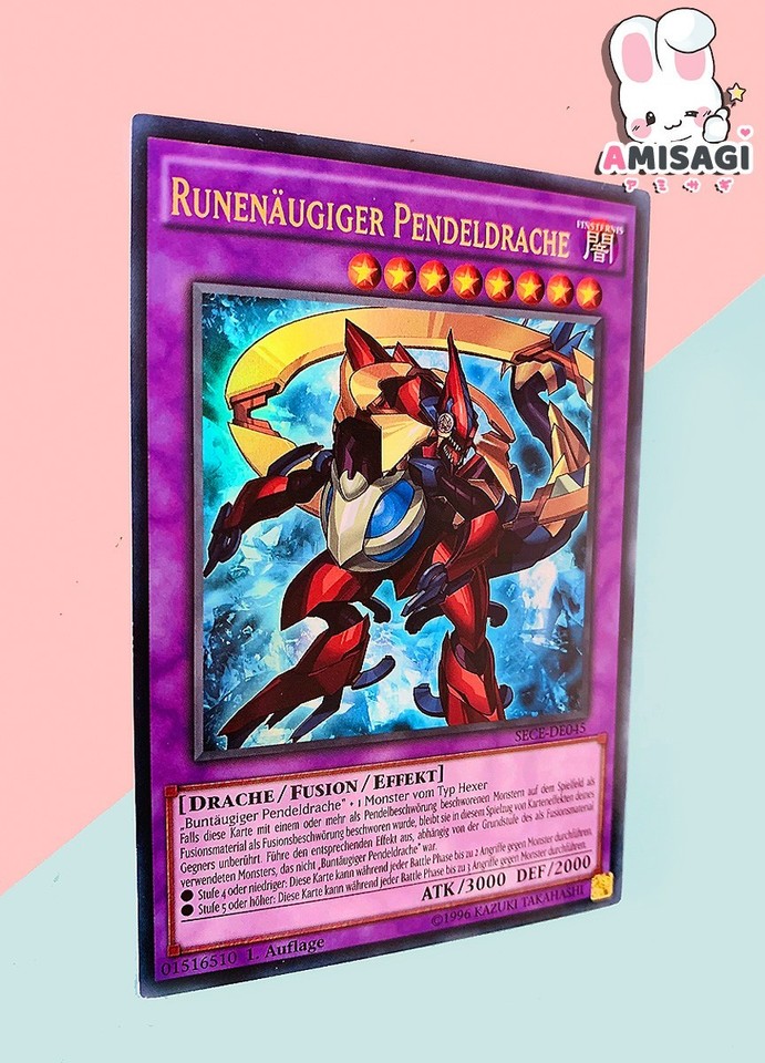 Yu-Gi-Oh! Card - Rune-Eyed Pendulum Dragon SECE-DE045 TCG German ...