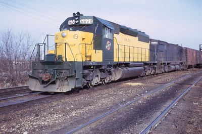 MS Original Slide CNW North Western SD40-2 #6824+6724 - Butler WI 1974 ...