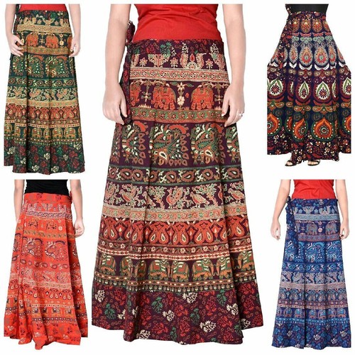 Lot of 10 Indian Women Floral Rapron Printed Cotton Long Wrap Around ...