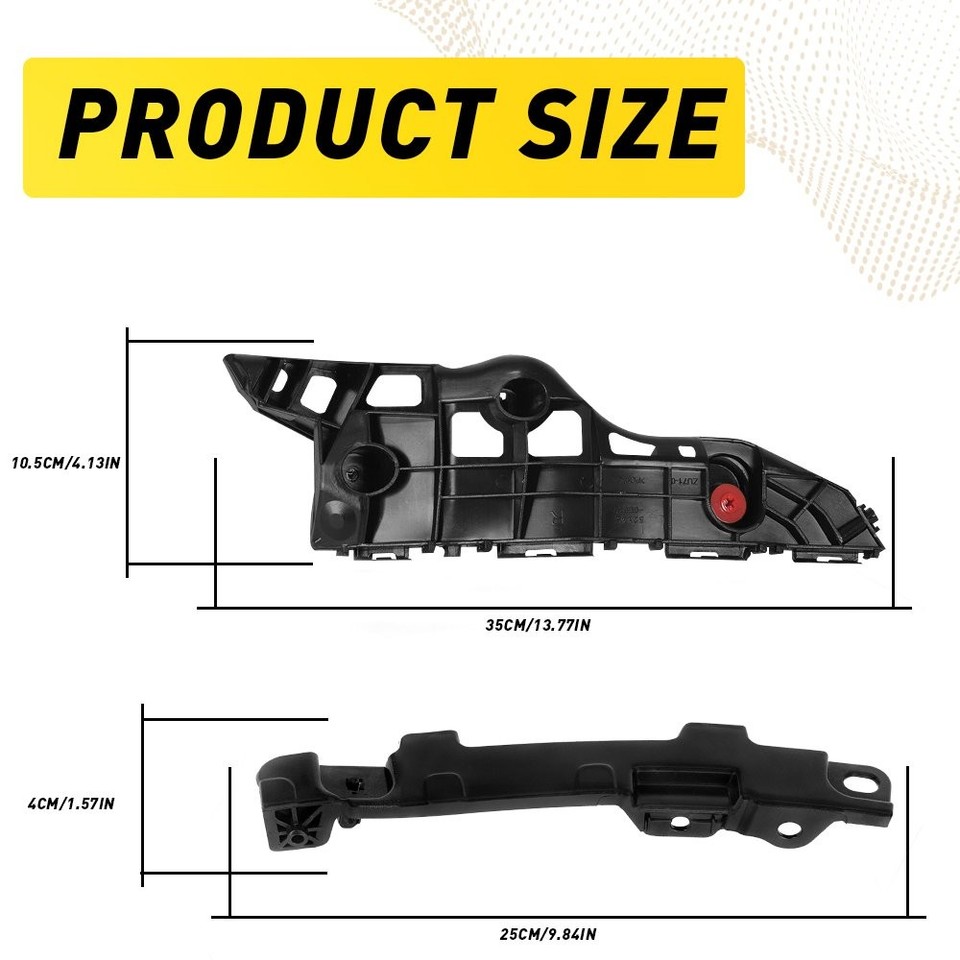 For Highlander 2014 2015 2016-19 Bumper Brackets Front 4PCS Beam Mount ...