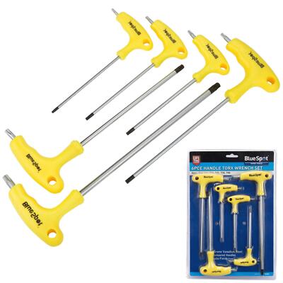 BlueSpot 6Pc Long Star Torx Allen key Set Magnetic T10 - T40 T Handle ...