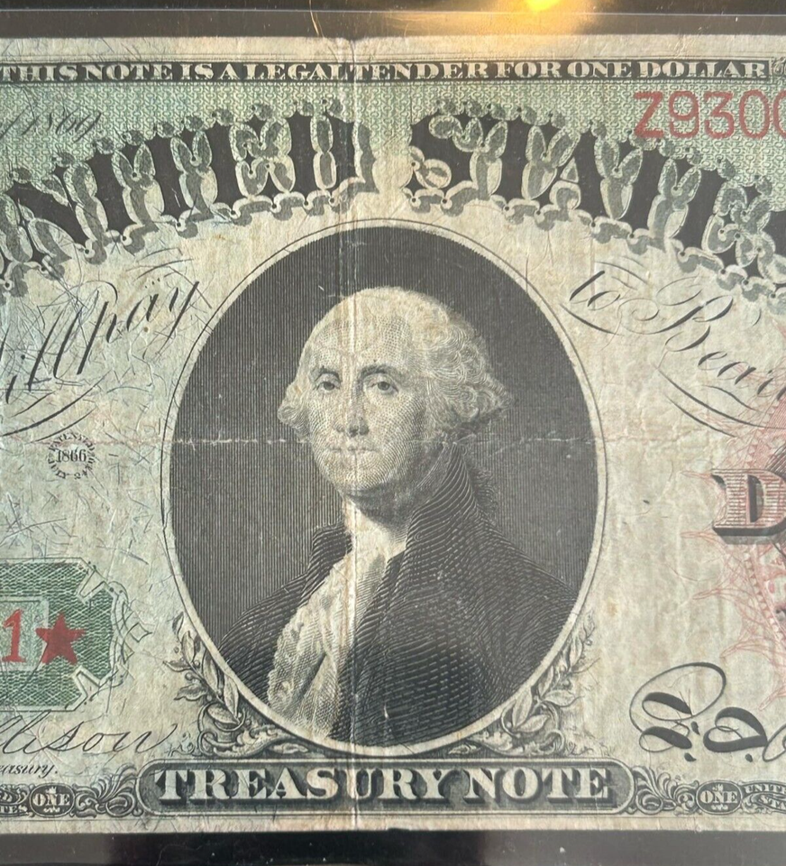 1869 $1 US Treasury Note Rainbow Note Large Note | eBay