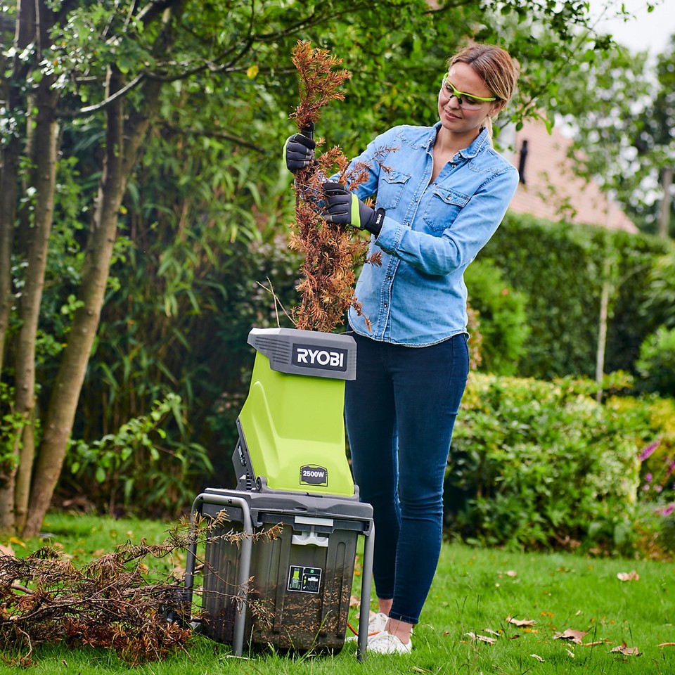 Ryobi RSH2545B Corded 2500W Impact Steel Bladed Branches Brambles Shrub ...
