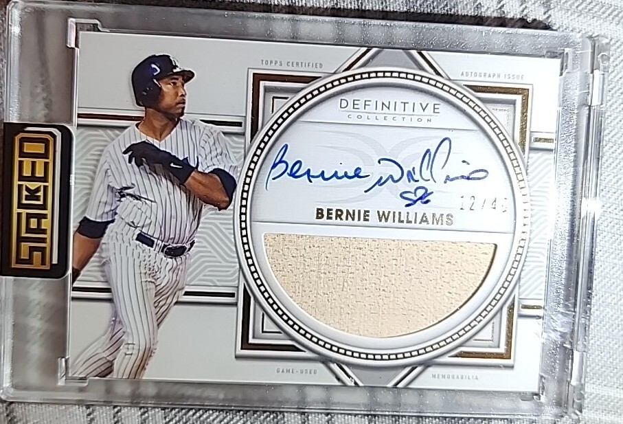 2022 Topps Definitive Collection Relic /40 Bernie Williams #DARC-BW ...