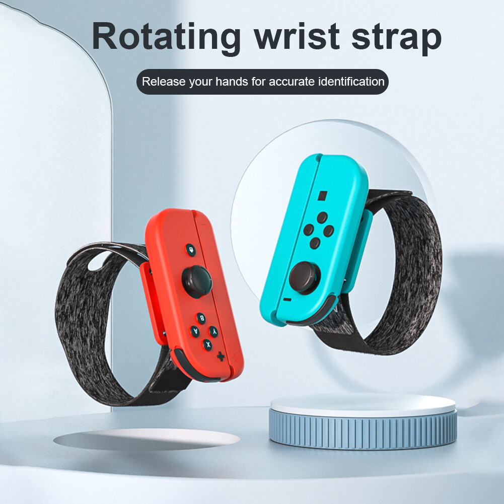 2pcs Controller Armband 360 Rotation Game Wrist Straps for Switch (Red ...