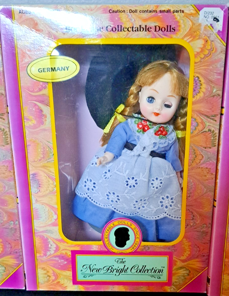 Vintage 1992 The New Bright Collection Bookcase Collectible Dolls Lot ...