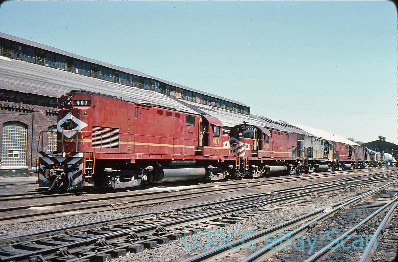 DM Original Slide - D&H Delaware & Hudson C420 407 D&H Oneonta NY 1976 ...