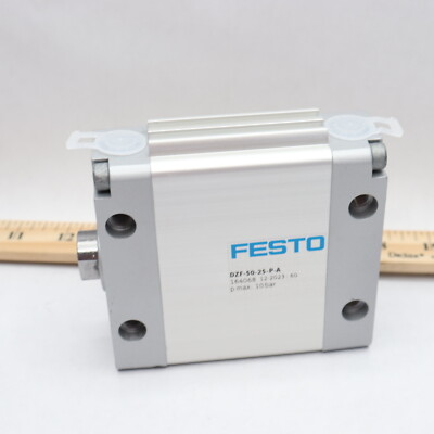 Festo Flat-Shaped Double-Acting Non-Rotating Single-Ended Pneumatic Air ...