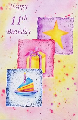 Happy 11th Birthday Greeting Card - 11 Years Old/Eleventh for Her | eBay