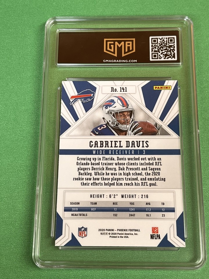 GABRIEL DAVIS BUFFALO BILLS ROOKIE RC 2020 PHOENIX FIRE BURST CARD GEM ...