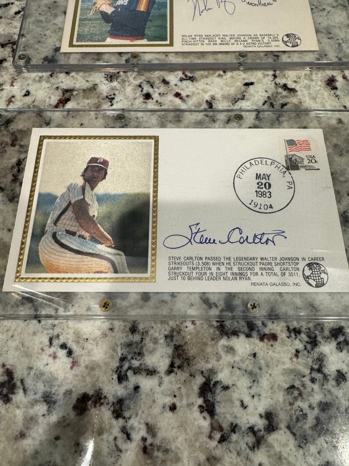 SUPER RARE AUTOs MLB HOF LETTER ,MANTLE, AARON,RYAN,CARLTON,MATTINGLY ...