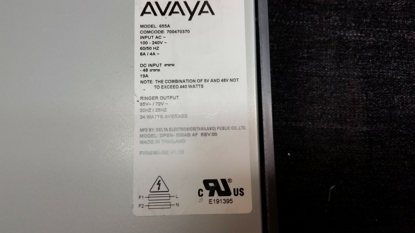 Avaya Power Supply Unit 655A 700246671 for G650 | Compra online en eBay