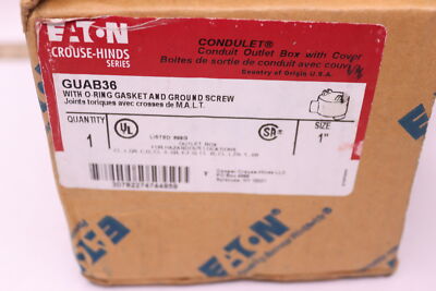 Eaton Condulet GUA Conduit Outlet Box with Cover 1" GUAB36 | eBay