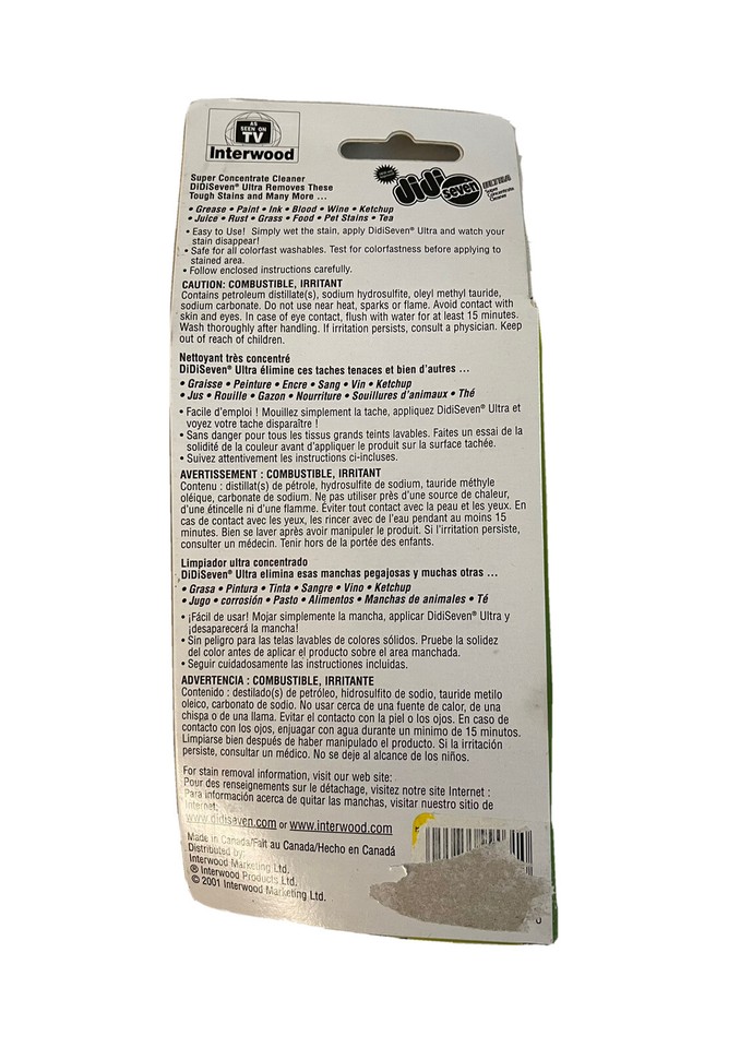 NIB Didi Seven Ultra Universal Stain Remover 2 oz | eBay
