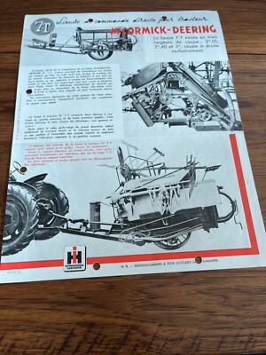 International Harvester Binder In French Brochure FCCA | eBay