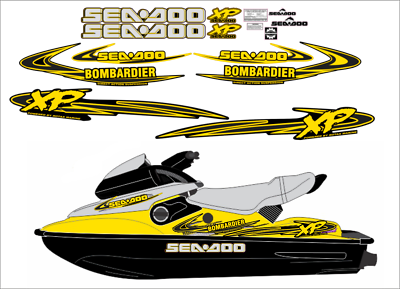 SEADOO XP 2000 Graphics / Decal Replacement Kit YELLOW | eBay