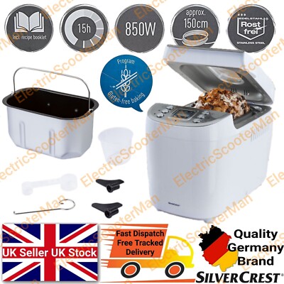 Silvercrest 850W Digital LCD Display Bread Maker With 16 Program 3 ...
