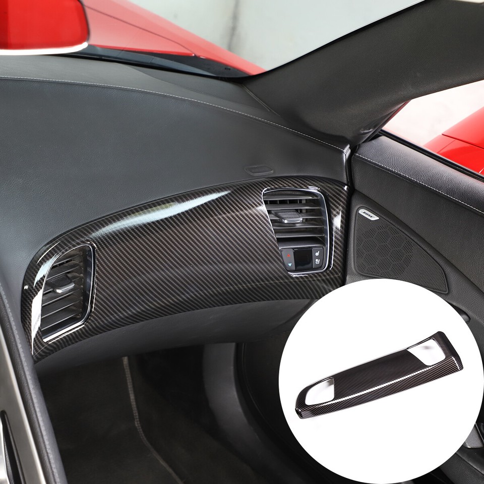 Carbon Fiber Dashboard Co-pilot Panel Decor Cover ABS For Corvette C7 ...