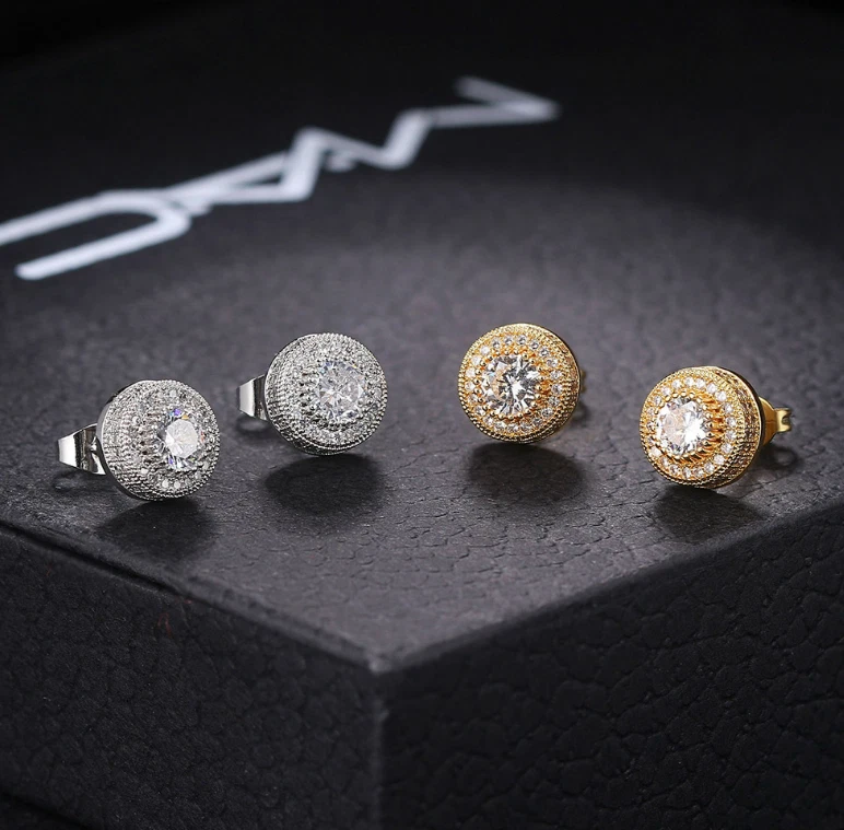 Diamond Earrings For Men In Box