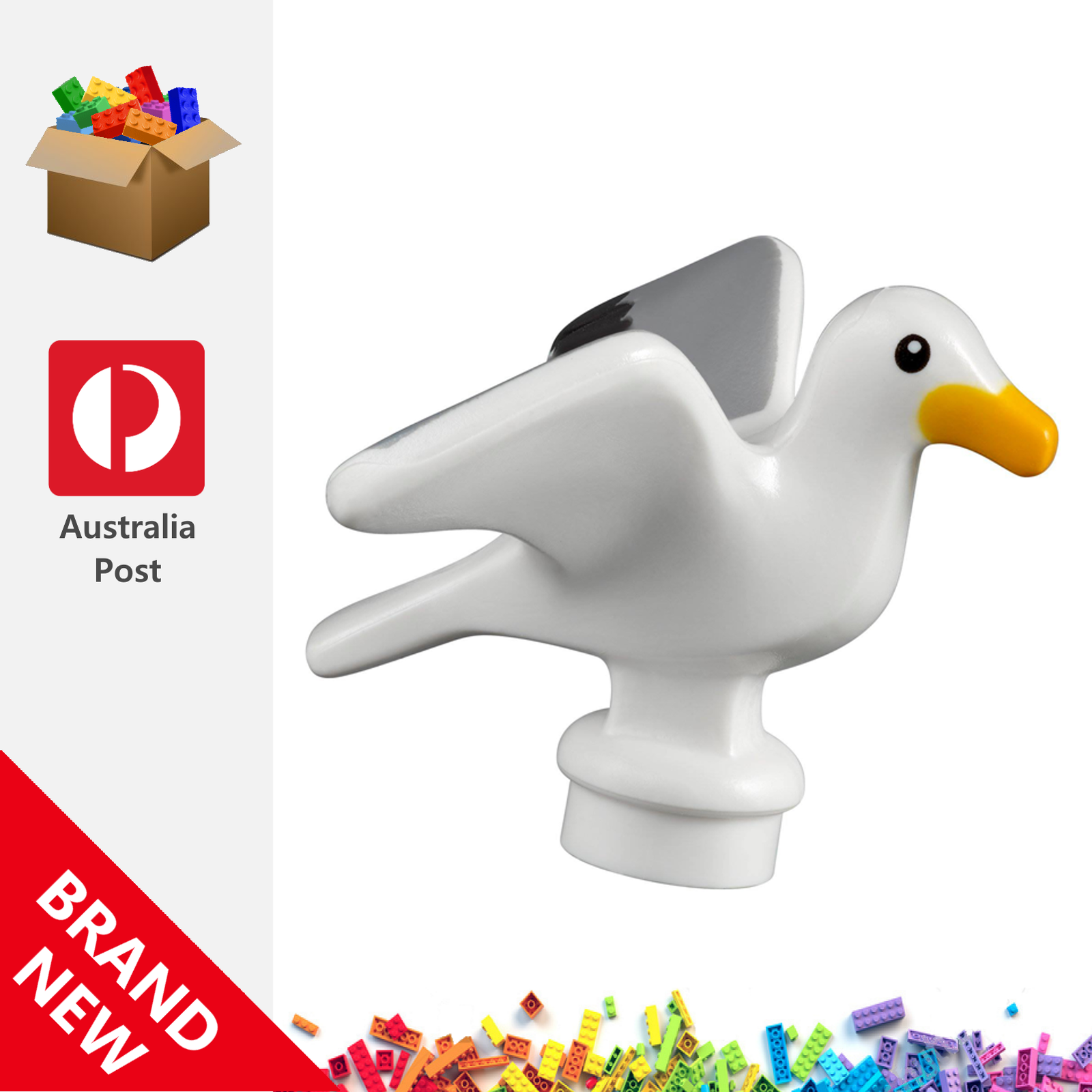 Genuine LEGO™ White Bird Seagull with Bright Light 12891 6029299 ...