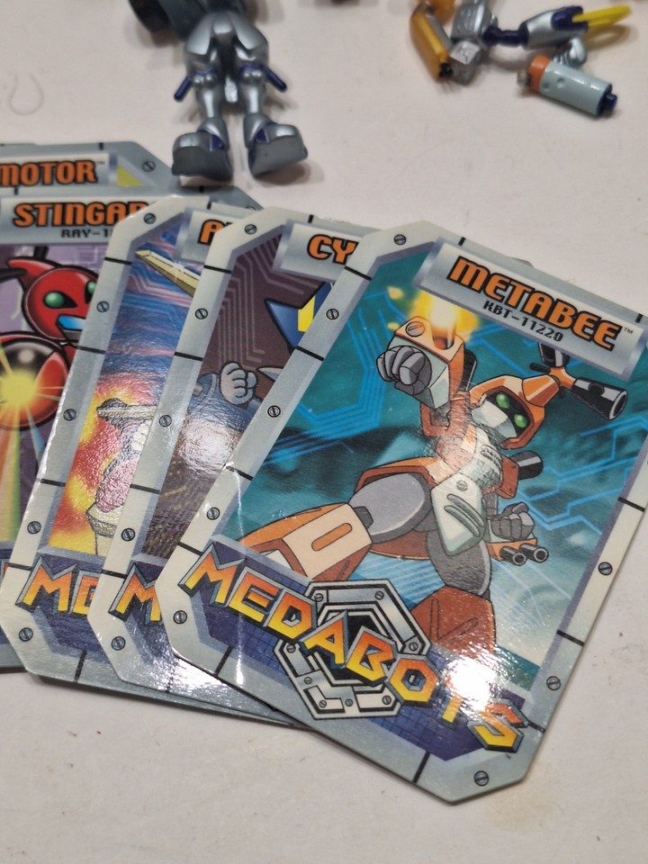 Medabots Hasbro Action Figures 2.5" Lot of 9 W/ Cards Broken Parts ...