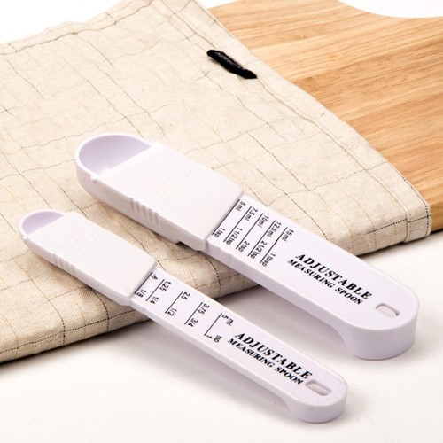 Adjustable Measuring Spoons Set Baking Sliding Scoop 1/8 Teaspoon 1 Tablespoon | eBay UK