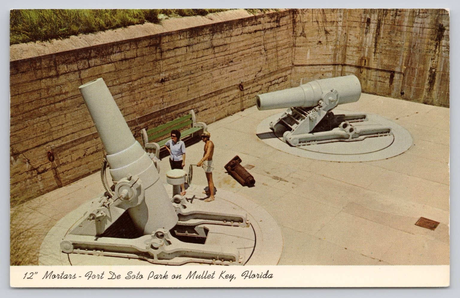12" Mortars Fort De Soto Park Mullet Key Florida Vintage Postcard | eBay