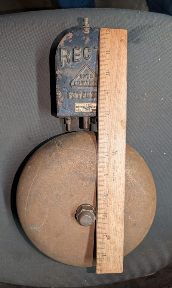 Edwards 1872 Patented Recti School Fire Alarm Bell,Electric,Alternate ...