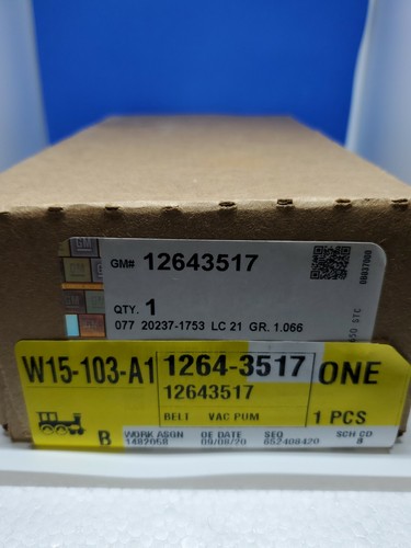 Sealed Vac Pump Serpentine Belt ACDelco GM Original Equipment 12643517 ...