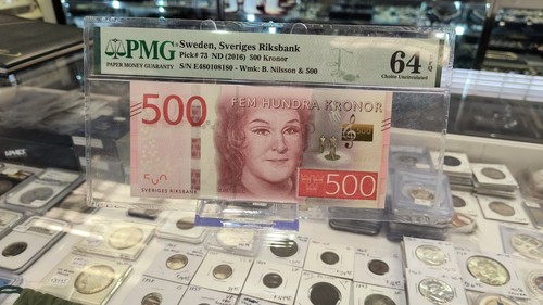Sweden 500 Kronor ND 2016 P 73 UNC PMG 64 | eBay