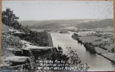 WYalusing, PA 1915 Realphoto Postcard: Roosevelt Highway Rocks ...