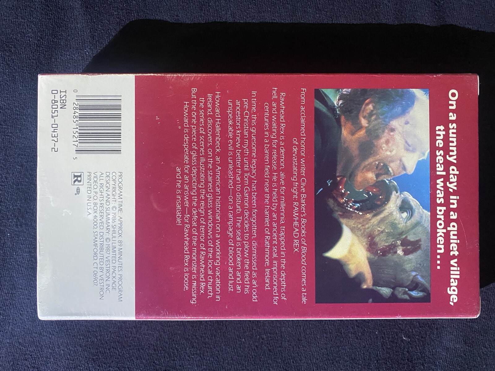 *RARE* Rawhead Rex Clive Barker film VHS (VTG 1987) Vestron - Horror ...