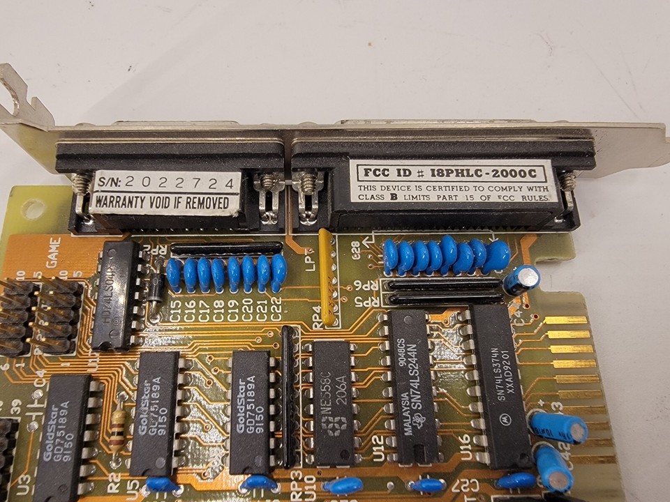 Winbond I8PHLC-2000C / W86C453P HDD IDE Controller Interface ISA Card ...