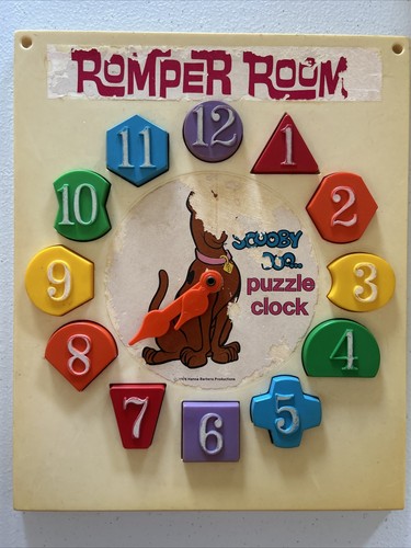 Vintage 1976 Scooby Doo Children’s Puzzle Clock Romper Room Hasbro ...