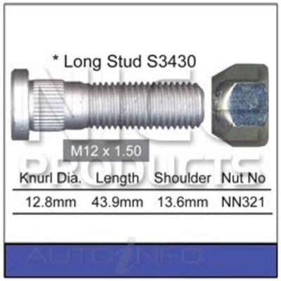 Nice Products Wheel Stud & Nut Set - NS370 | eBay