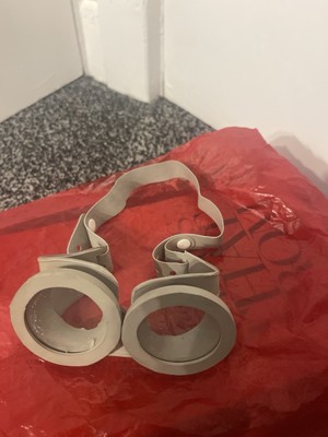 Vintage Rubber Eye Restraint Goggles with Clear Lenses – Medical/Fetish ...