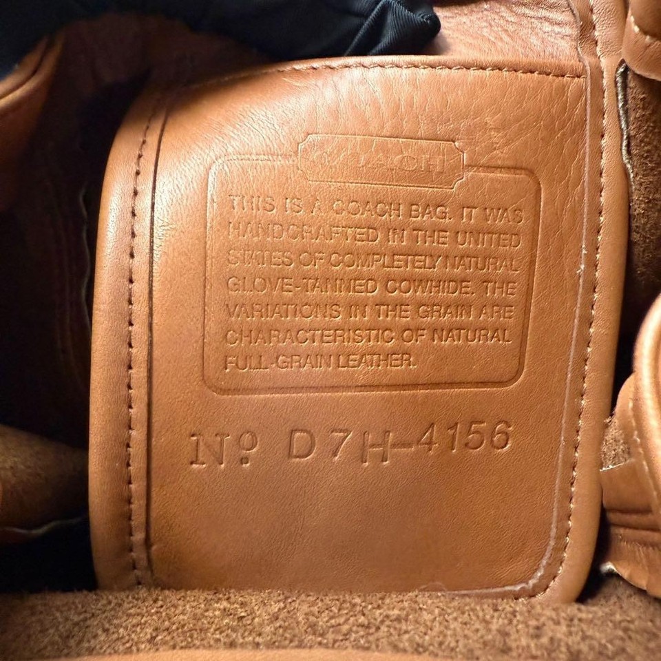 Coach Shoulder Bag Drawstring Leather Brown US Made VintageWomen's From ...