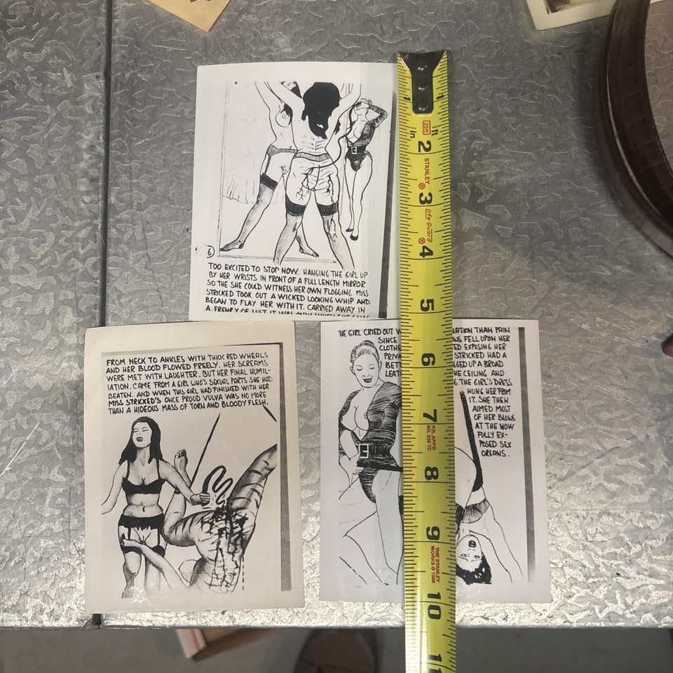 3 Vintage Erotica Prints, 70s Risque Media Cartoons, Collectible Photos ...