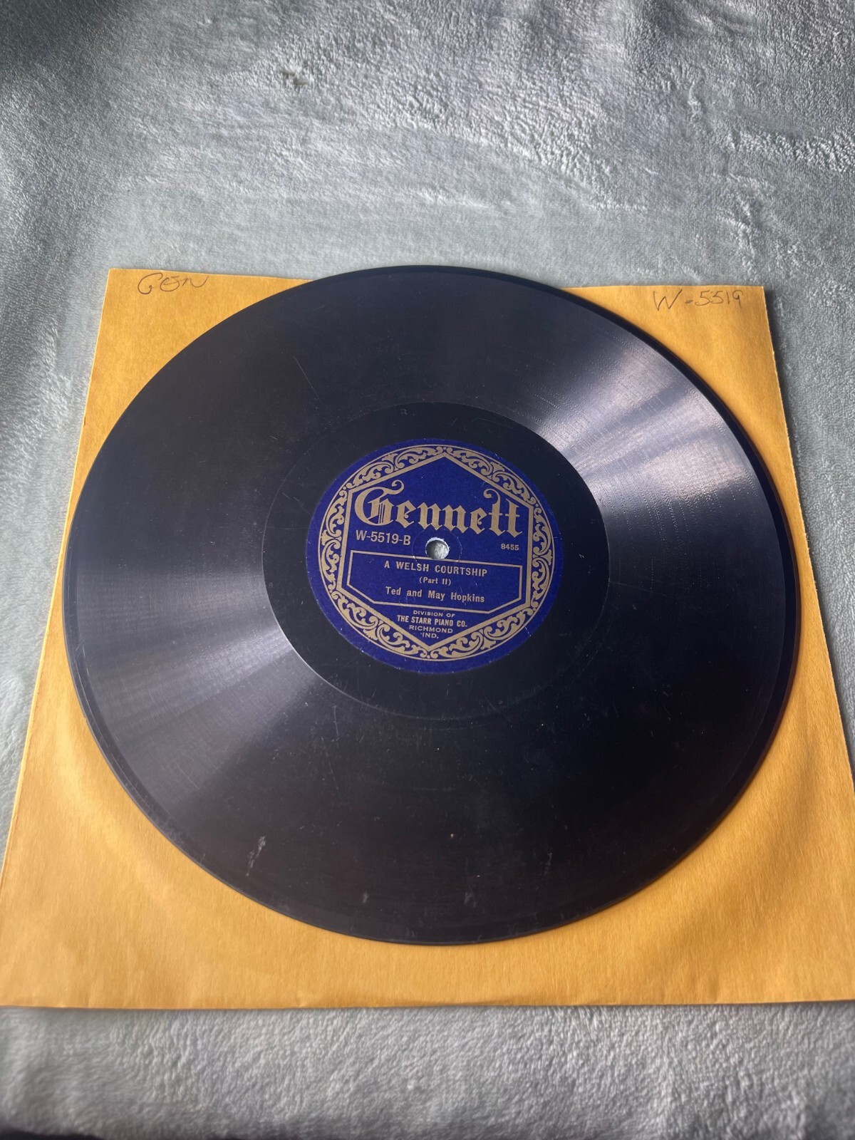 GENNETT Record 78 rpm 5519 WELSH COURTSHIP Part 1 & 2 | eBay