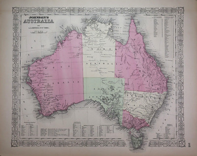 Pre-1900 - Map Australia