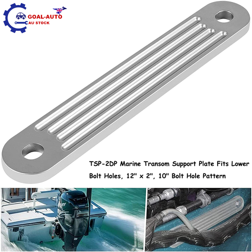 TSP-2DP 12" x 2" Marine Transom Support Plate For 10" Lower Bolt Holes ...