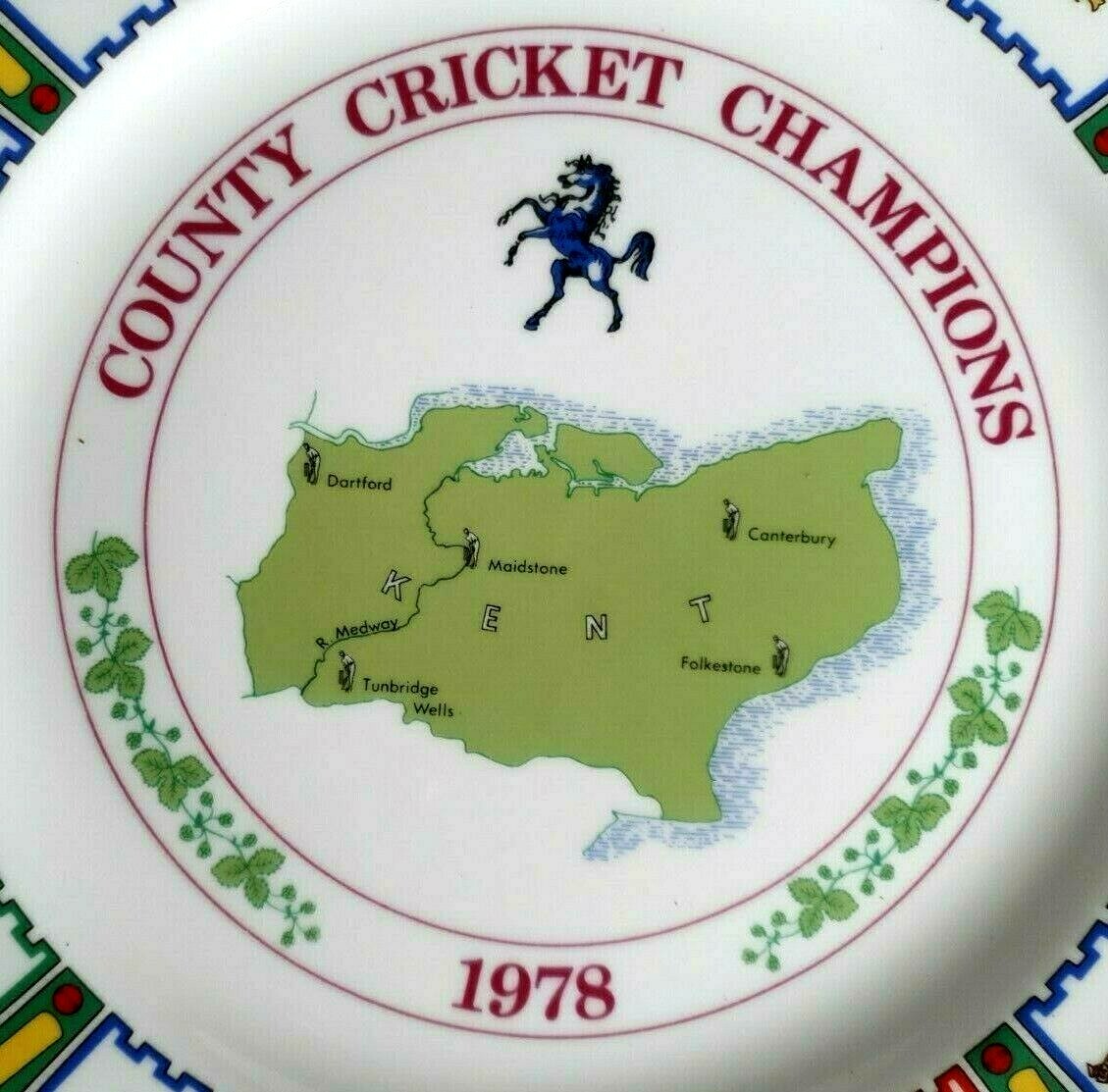County Cricket Champions Kent 1978 - Limited Edition Plate by Coalport ...