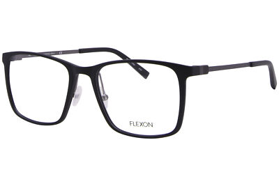 Flexon EP8011 002 Eyeglasses Men's Matte Black Full Rim Rectangle Shape ...