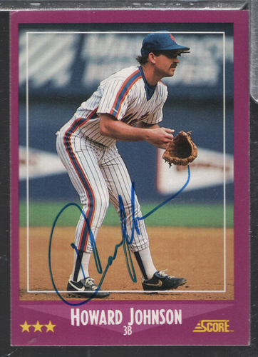 Howard Johnson Mets Autographed 1988 Score #69 w/COA 010424NPCD259 | eBay