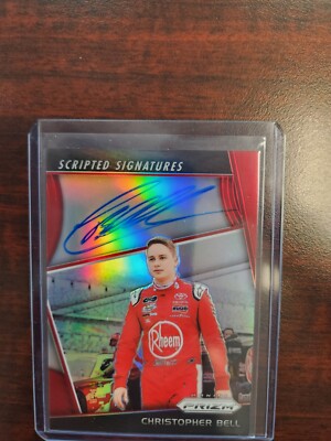 2018 Prizm Christopher Bell Scripted Signatures Red /50 Autograph RC | eBay