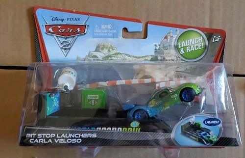 Disney Cars 2 Pit Stop Launcher CARLA VELOSO SOME Shelf wear | eBay