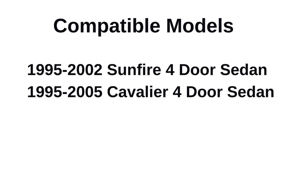Fits 95-02 Sunfire 95-05 Cavalier 4Dr Sedan Driver Left Rear Door ...