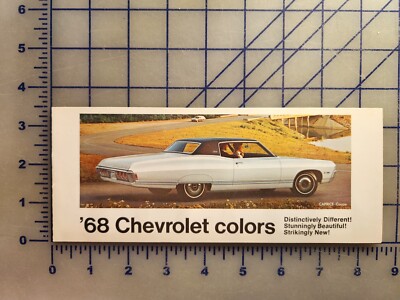 1968 Chevrolet Colors Chip Folder Brochure | eBay