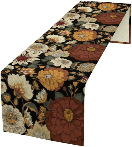 Boho Bohemian Style Table Runner,Vintage Rustic Farmhouse Mandala ...